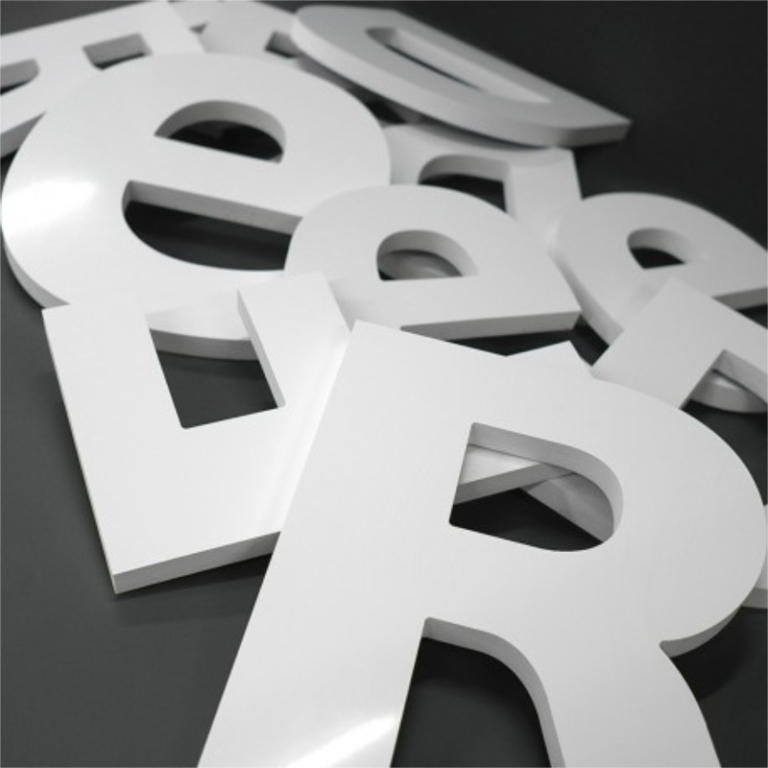 18mm PVC Letters - LASERCRAFTCY